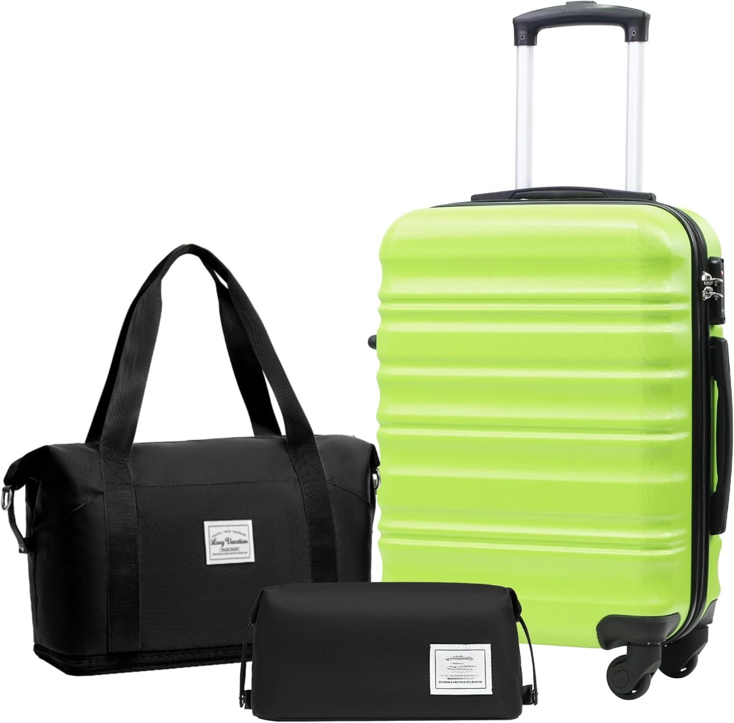 Carry Luggage 20 Inch, Luggage Sets 3 count with Spinner Wheels & YKK ...