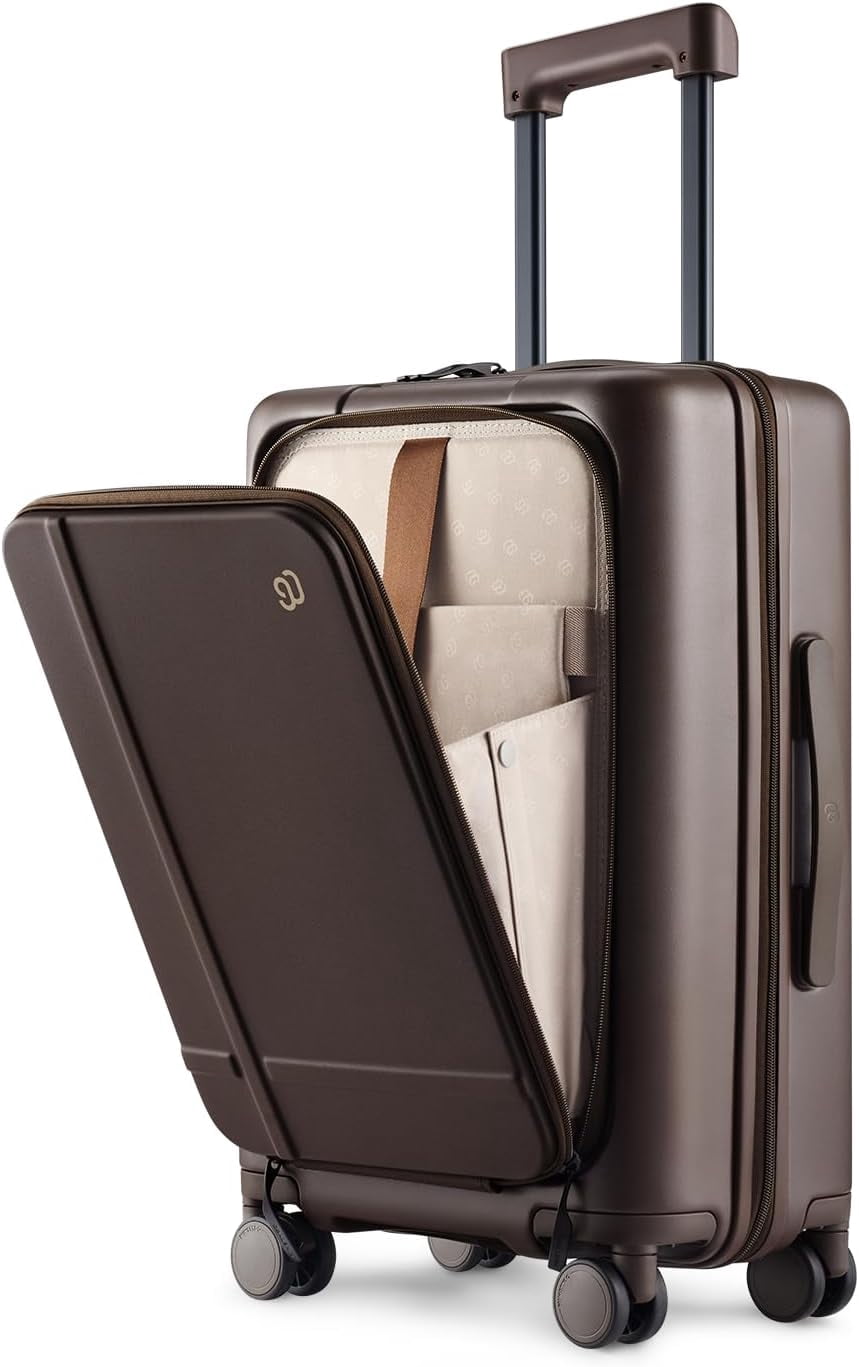 Carry On Luggage 22x14x9 Airline Approved, 20 Inch Suitcase with Front ...