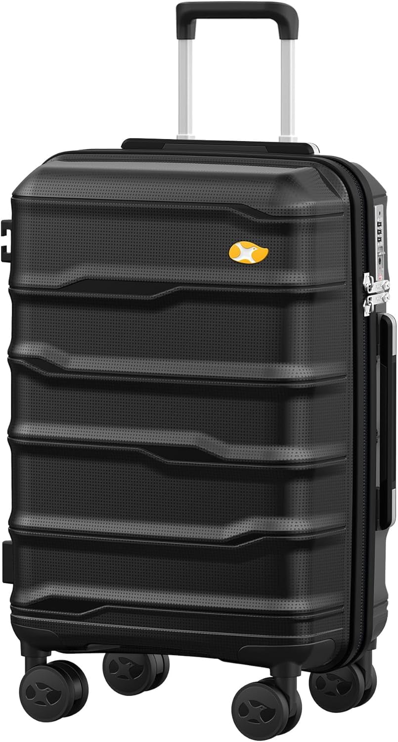 Carry On Luggage 22x14x9 Airline Approved, Hard Shell Suitcase with ...