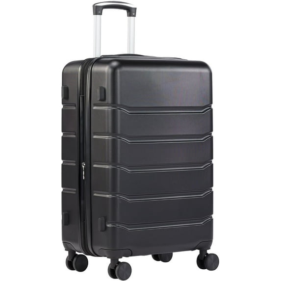Carry Luggage, Hard Shell ABS Suitcase with Double Spinner Wheels ...