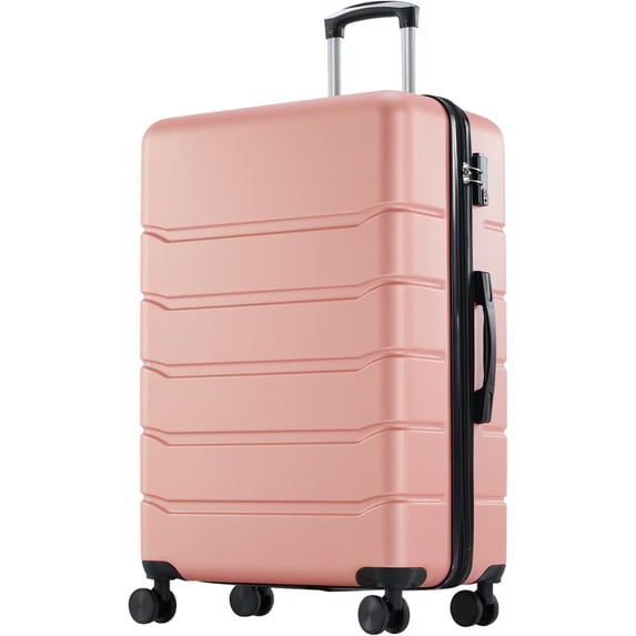 Carry Luggage, Hard Shell ABS Suitcase with Double Spinner Wheels ...