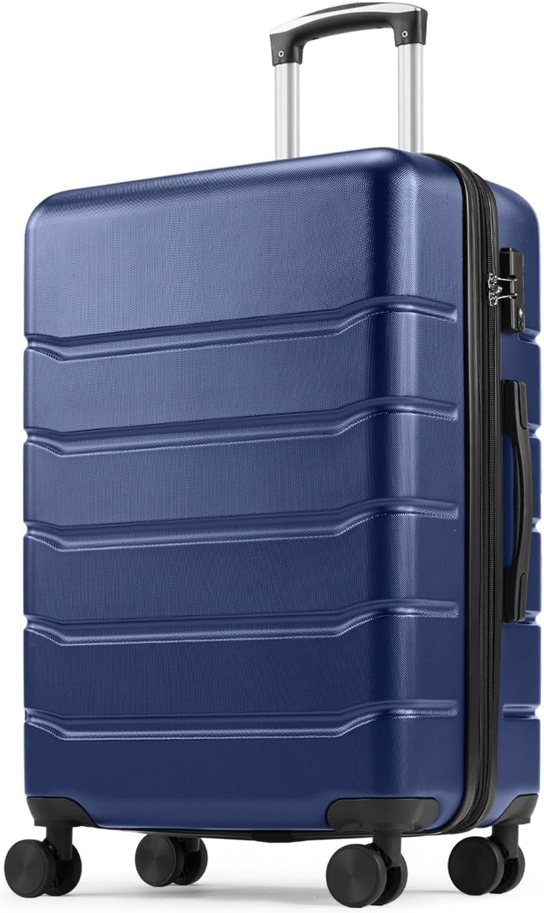 Carry Luggage, Hard Shell ABS Suitcase with Double Spinner Wheels ...