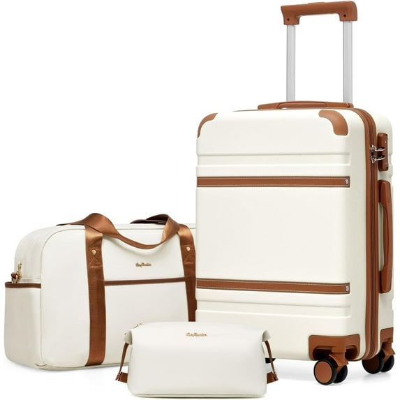Carry Luggage Set 3 count, 20 Inch ABS+PC Hardshell Carry Suitcase with ...
