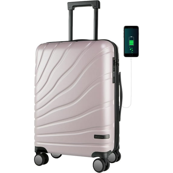 Carry Luggage with Spinner Wheels & TSA Lock, Expandable Fashionable ...