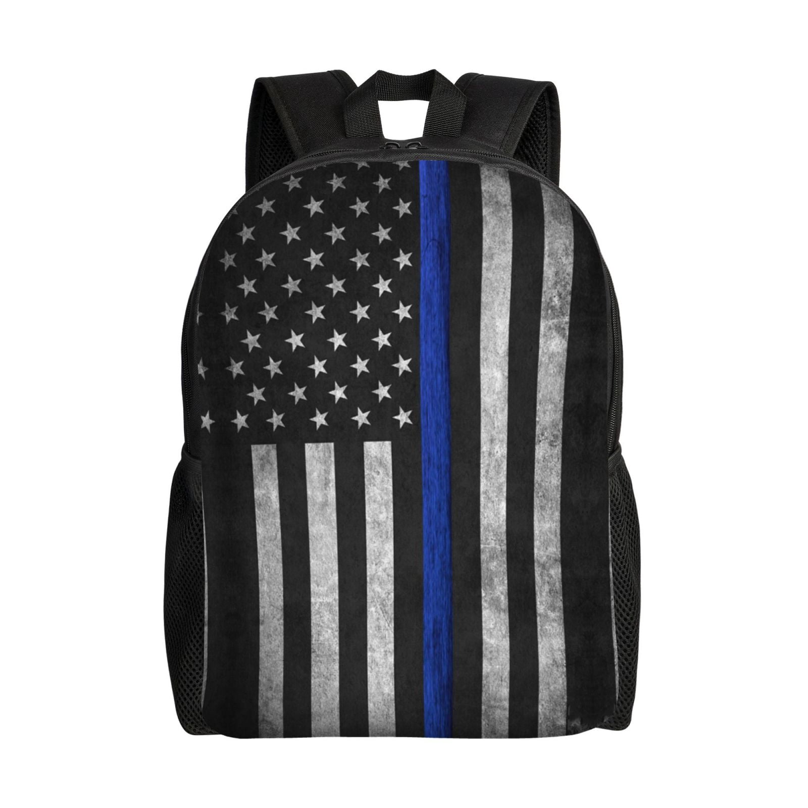Carry On Backpack Thin Blue Line Flag Travel Laptop Backpack For Women ...