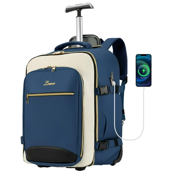 Carry On Backpack with Wheels for Adults, Airline Approved Rolling ...