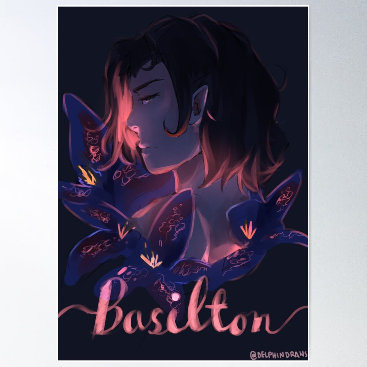 Carry On Floral Designs: Baz Poster Wall Art, Modern Wall Decor For Living Room Bedroom, 8x12 ...