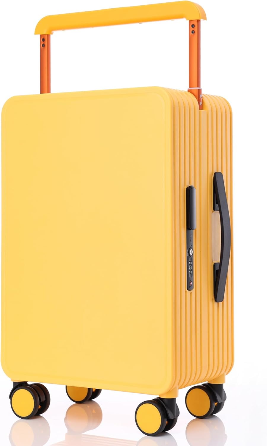 Carry On Luggage 20In Wide Handle PC Hardshell Suitcases with Spinner ...