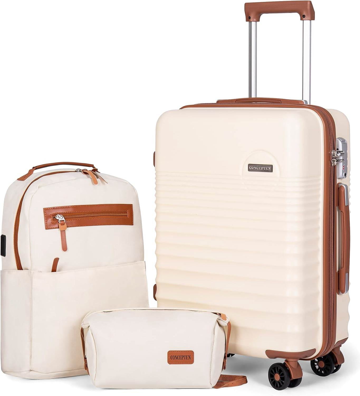 Carry On Luggage 22x14x9 Airline Approved, 20-inch Hard Shell Suitcases ...