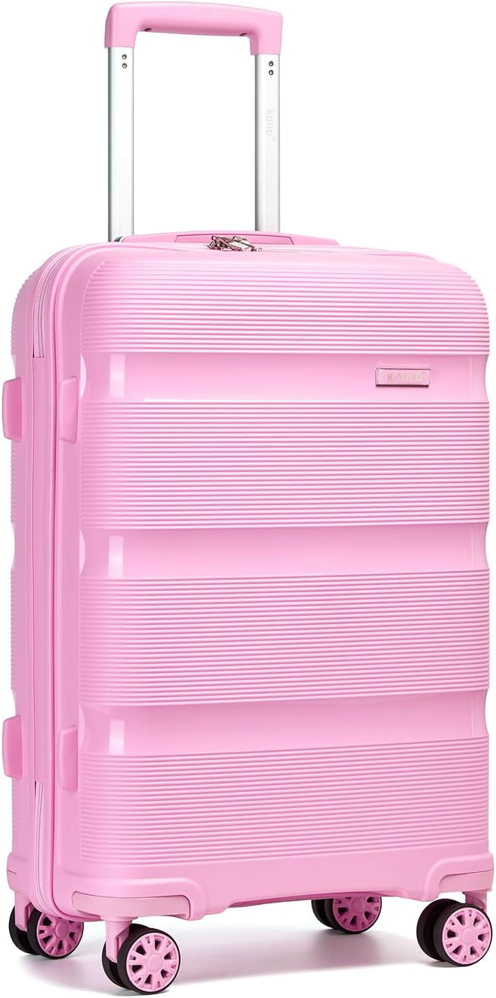 Carry On Luggage 24 Inch Checked-Medium Hard Shell Travel Trolley 4 ...