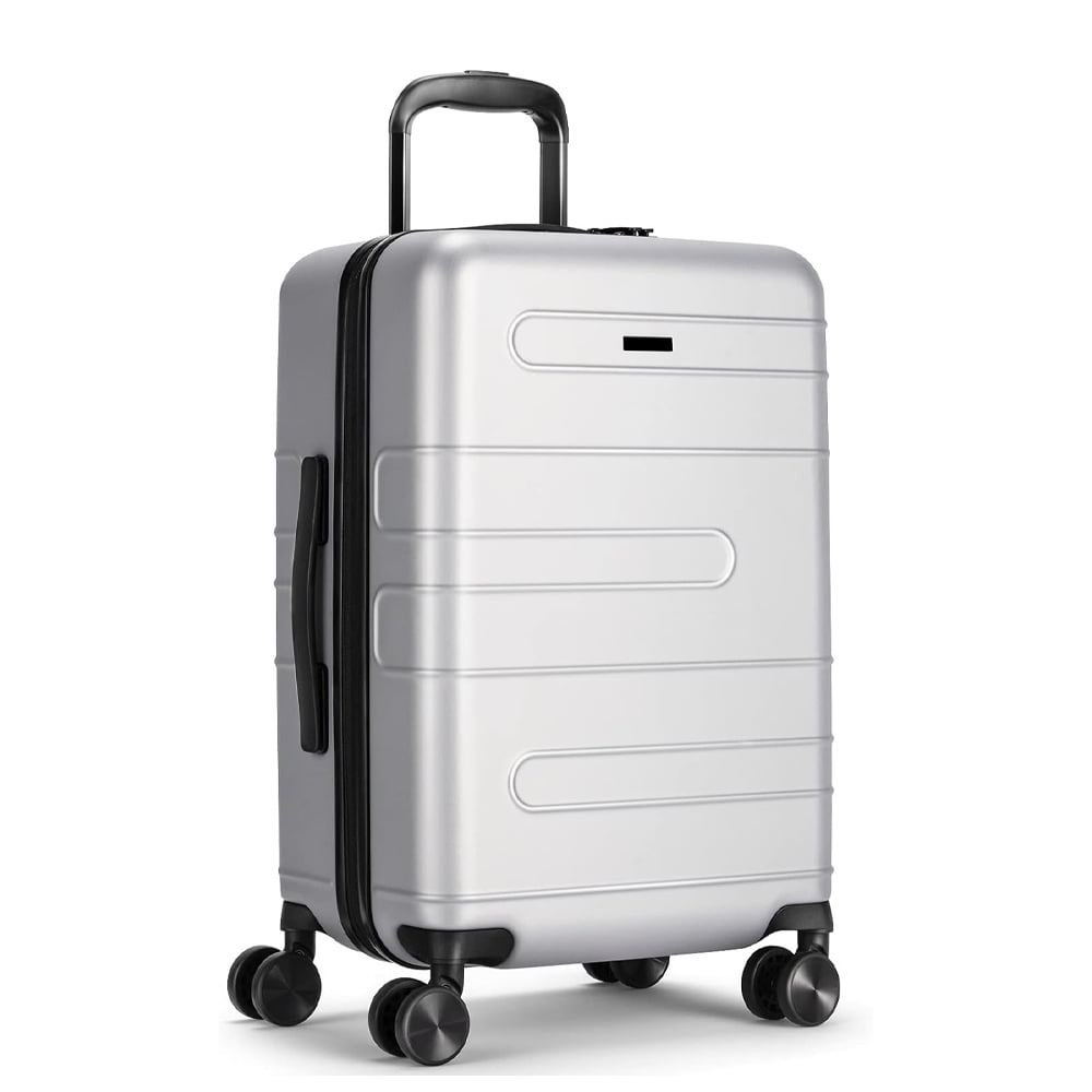 Carry-On Luggage, Hardside Luggage w/ 4 Spinner Double-Wheels & Lock ...