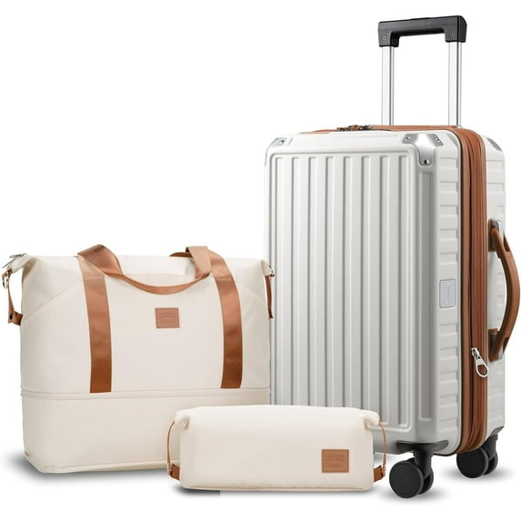 Carry On Luggage Sets 3 count, PC Expandable Hardshell Luggage with ...