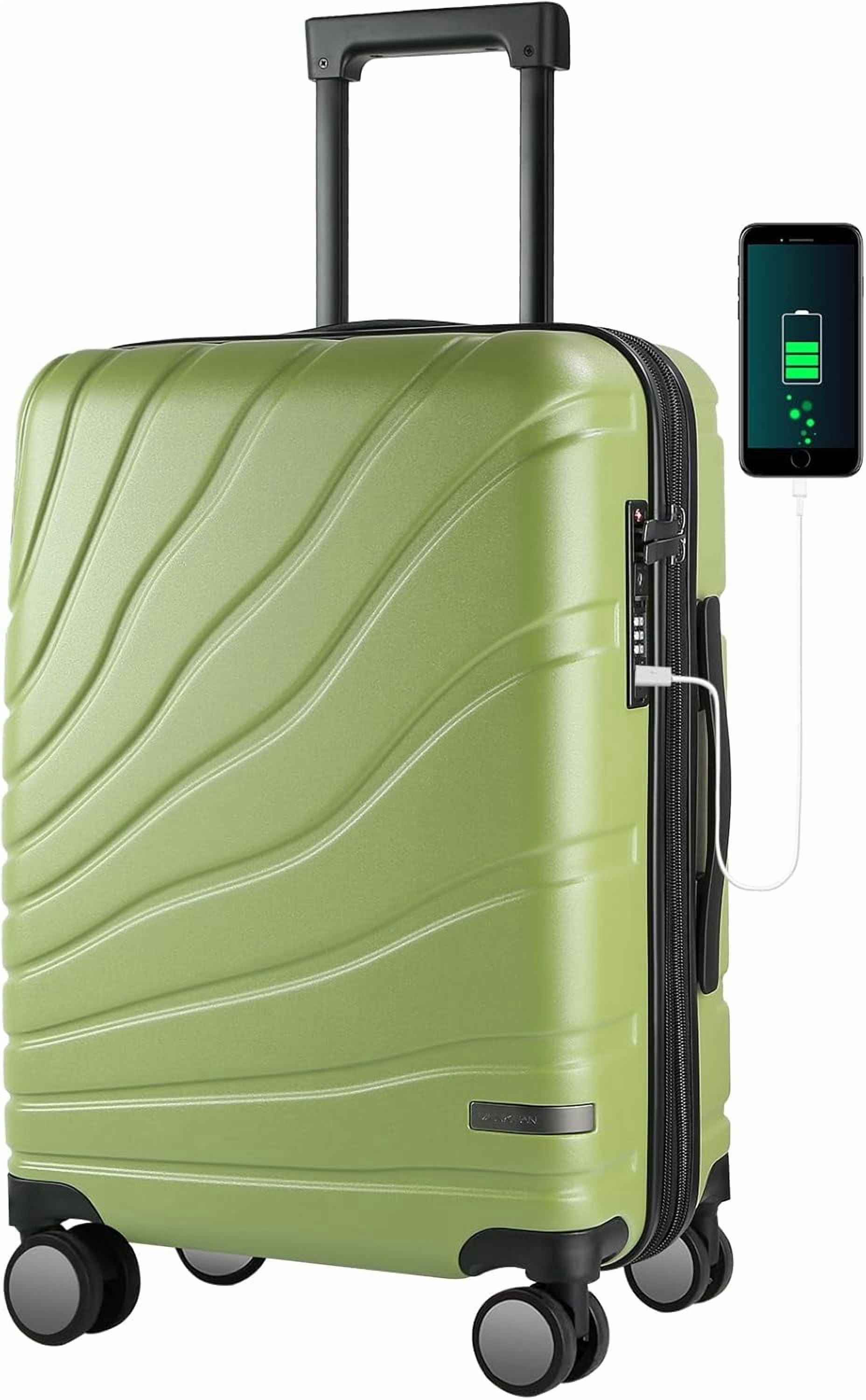 Carry On Luggage with Spinner Wheels & TSA Lock, Expandable Fashionable ...