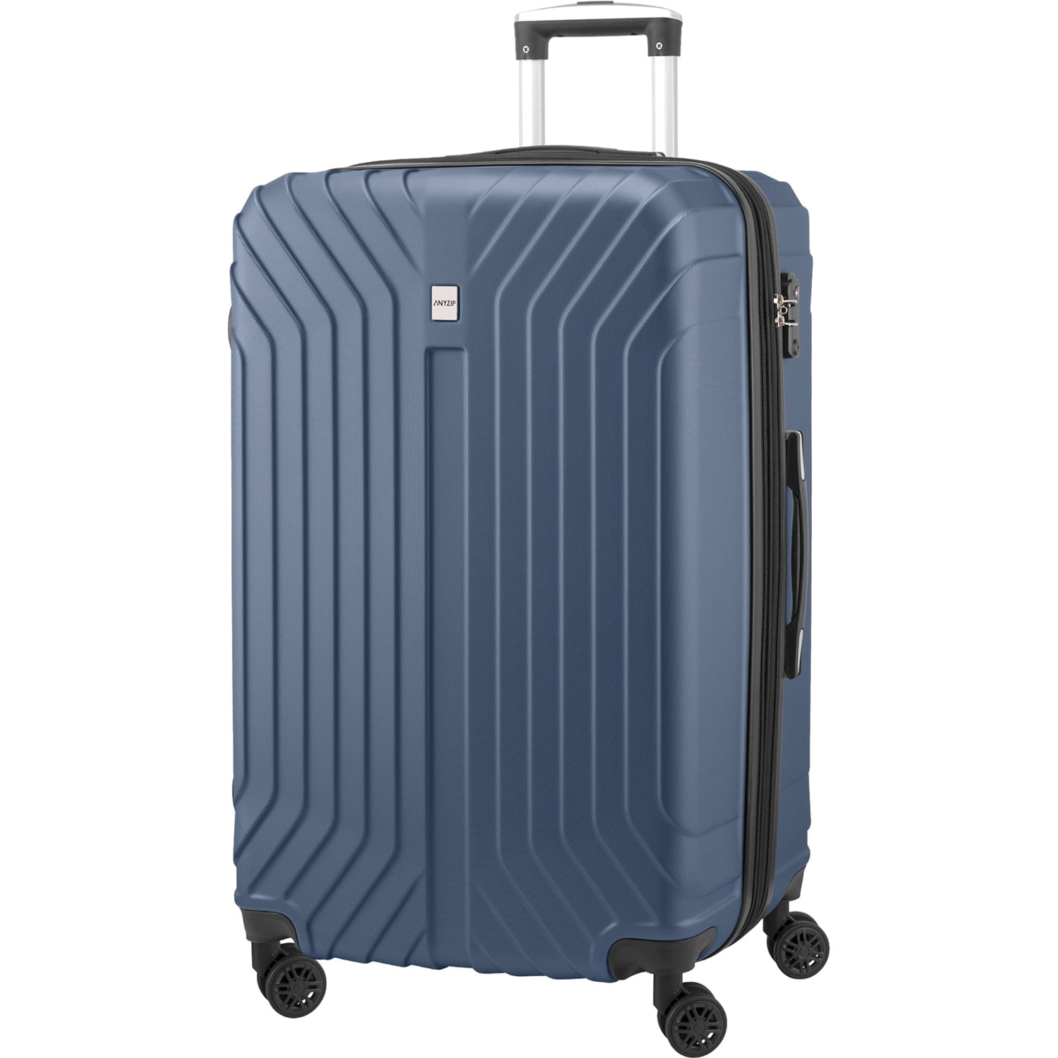 28" Checked-Large Expandable Luggage,PC+ABS Hardside Lightweight ...