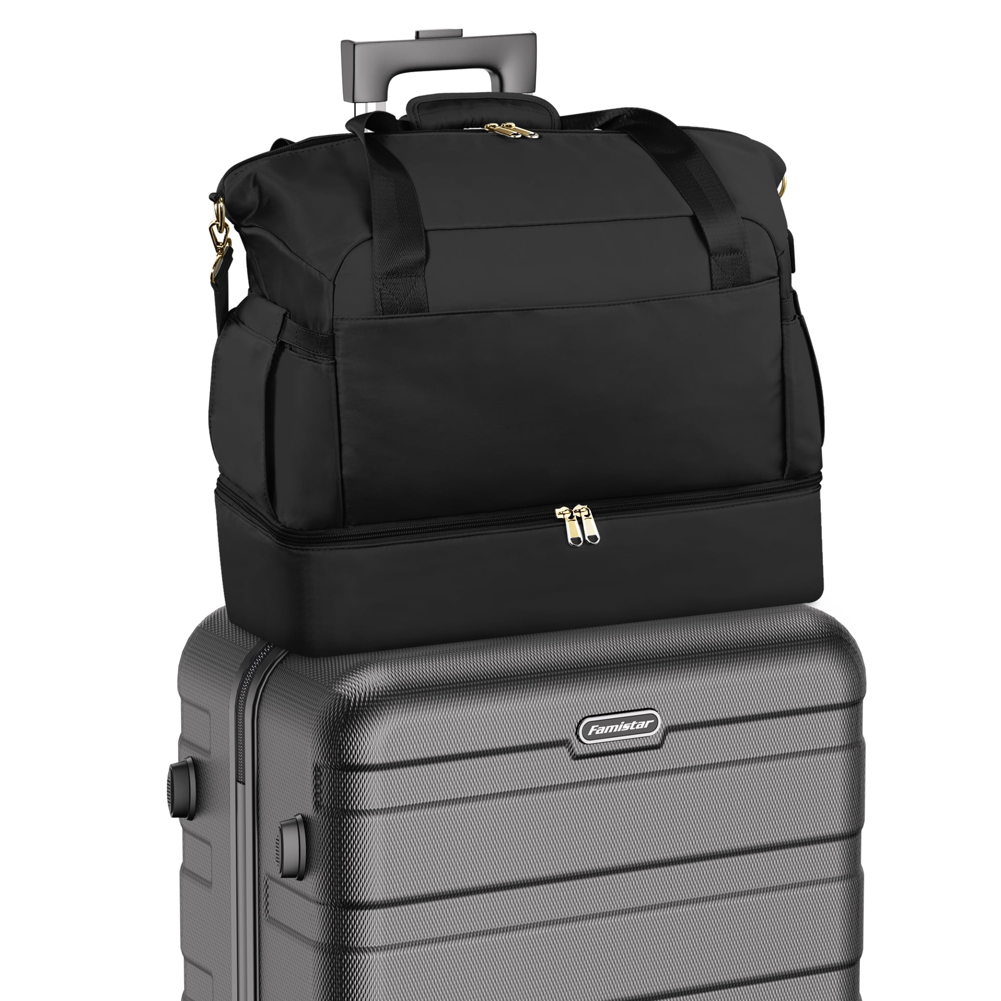 Carry On Travel Bag with USB Charging Port, Flight Approved Weekender ...