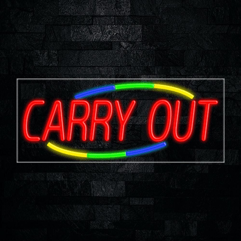 Carry Out-LED Neon Sign 30"L x 12"H #30761 - Walmart.com
