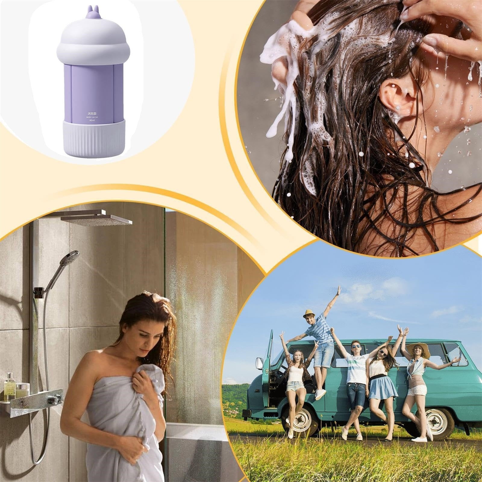 Carry on Packing Cubes 4 In 1 Travel Dispenser | Compact Shampoo And ...