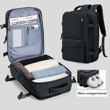 Women's Waterproof Carry-On Backpack with USB Charger & Shoe Slot ...