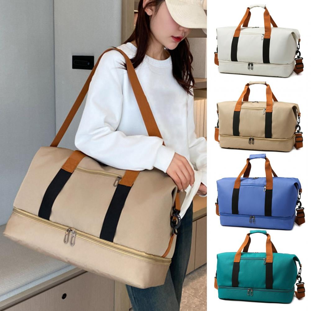 Carry-on Bag Expandable Travel Bag with Wet Dry Separation Adjustable ...