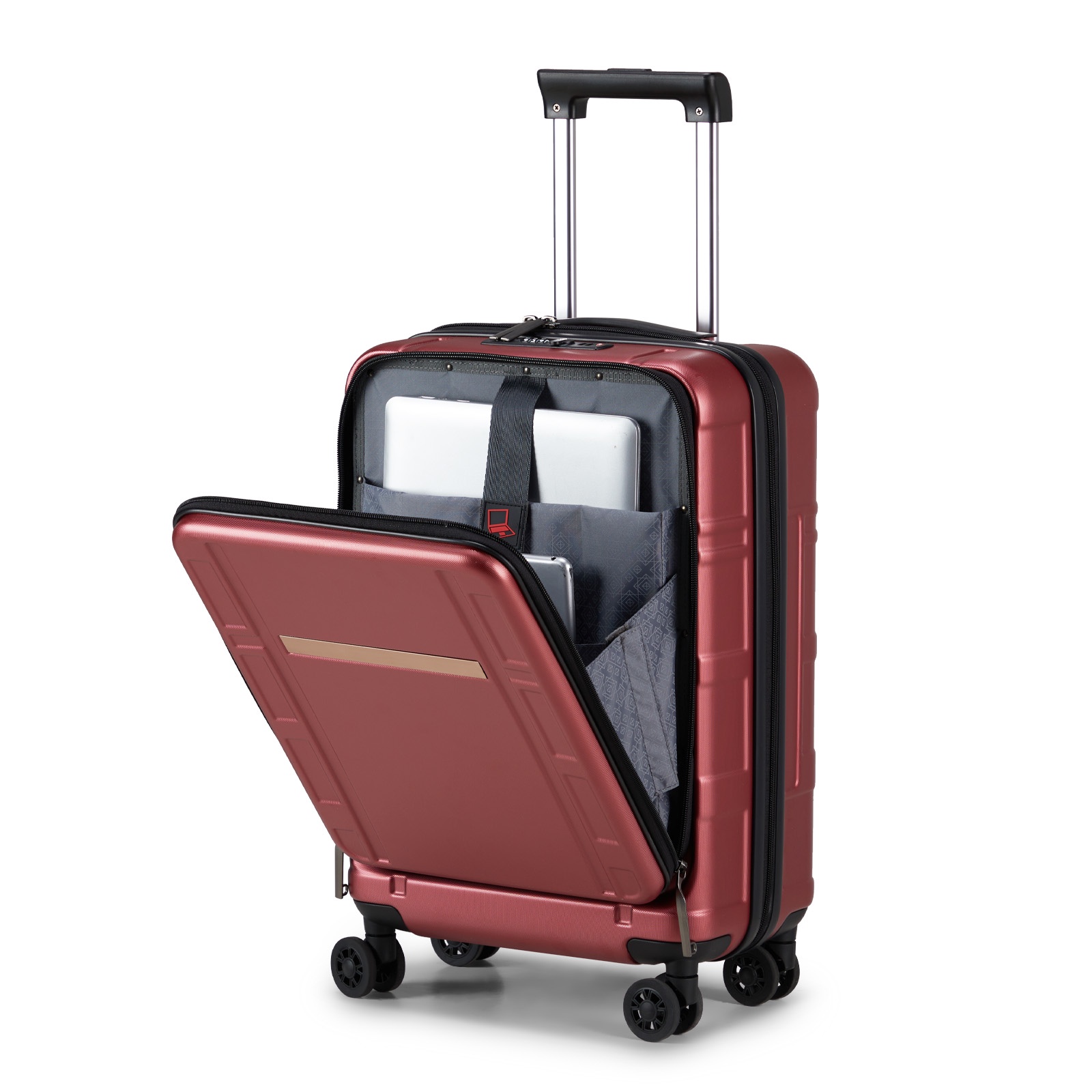 Carry on Luggage 20 Inch Airline Approved, Front Open Luggage with ...