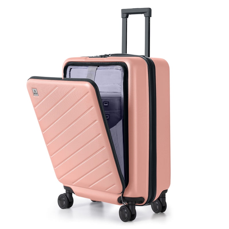 Carry on Luggage 20 inch Suitcase with Front Pocket PC+ABS TSA Lock ...