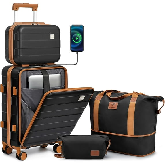 Carry on Luggage Airline Approved, Lightweight Hard Shell Carry-on ...