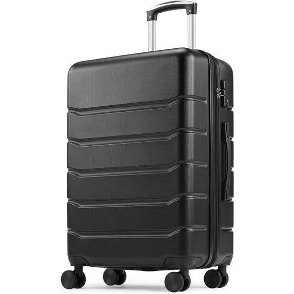 Carry on Luggage, Hard Shell ABS Suitcase with Double Spinner Wheels ...