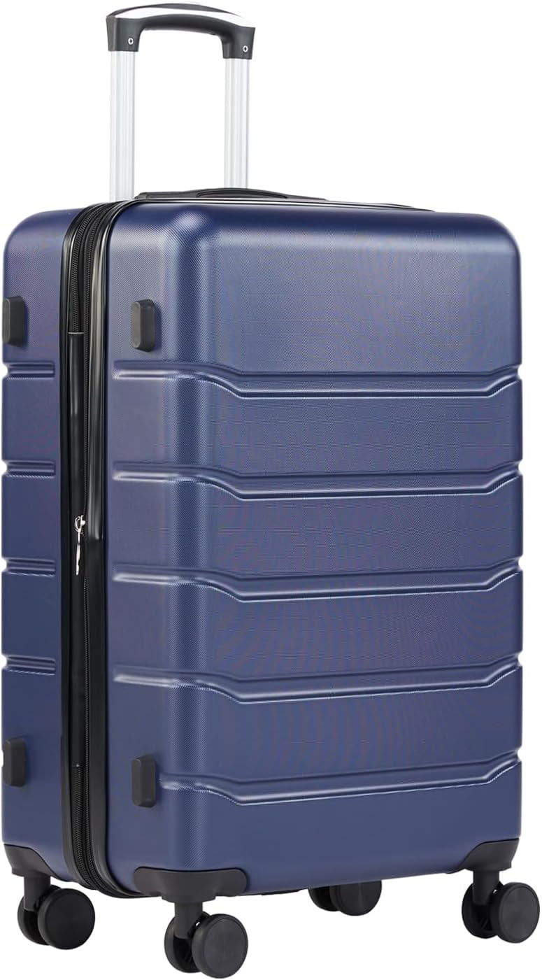 Carry on Luggage, Hard Shell ABS Suitcase with Double Spinner Wheels ...