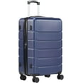 Carry on Luggage, Hard Shell ABS Suitcase with Double Spinner Wheels ...
