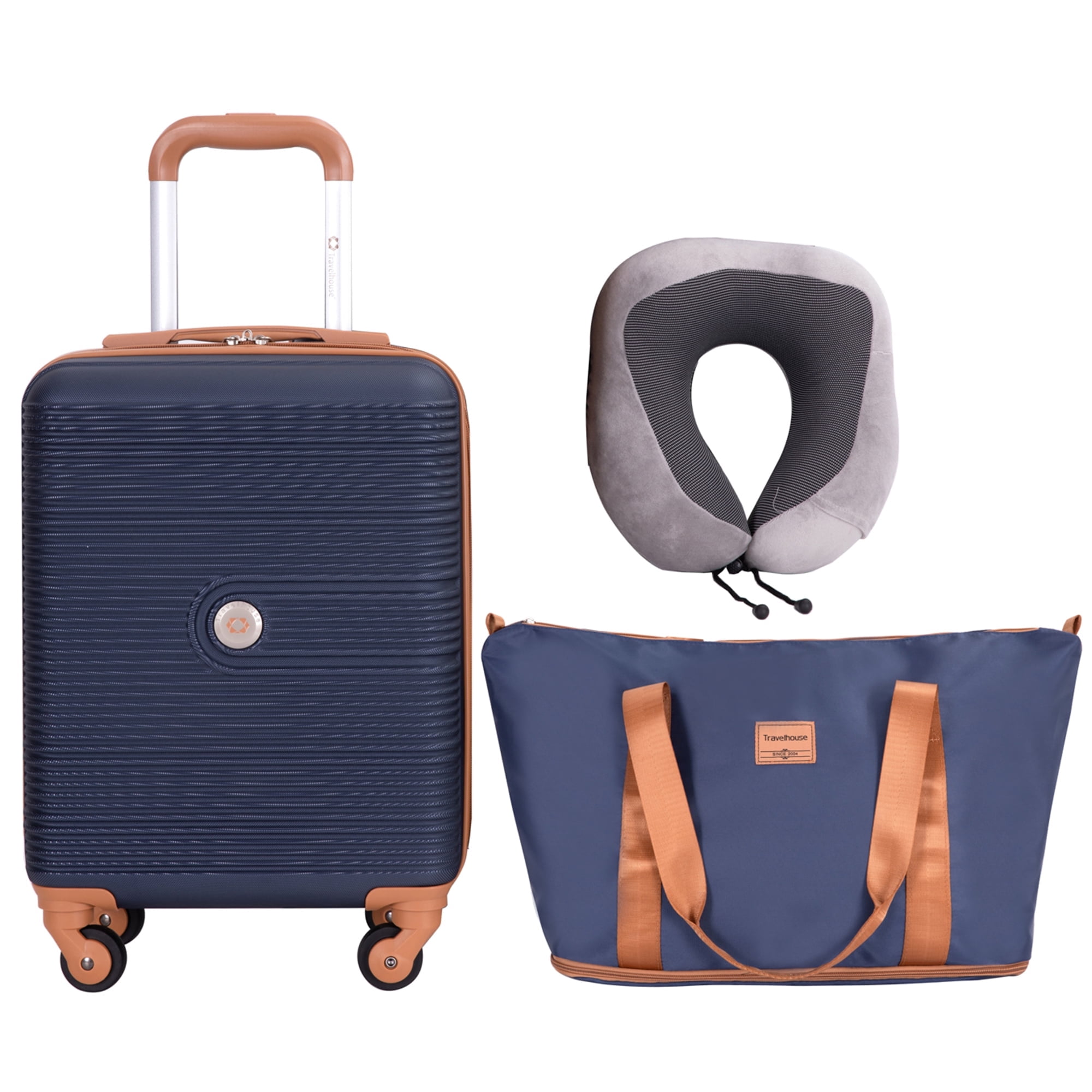 Travelhouse Carry on Luggage Set 3 Piece hardshell TSA Lock Spinner ...