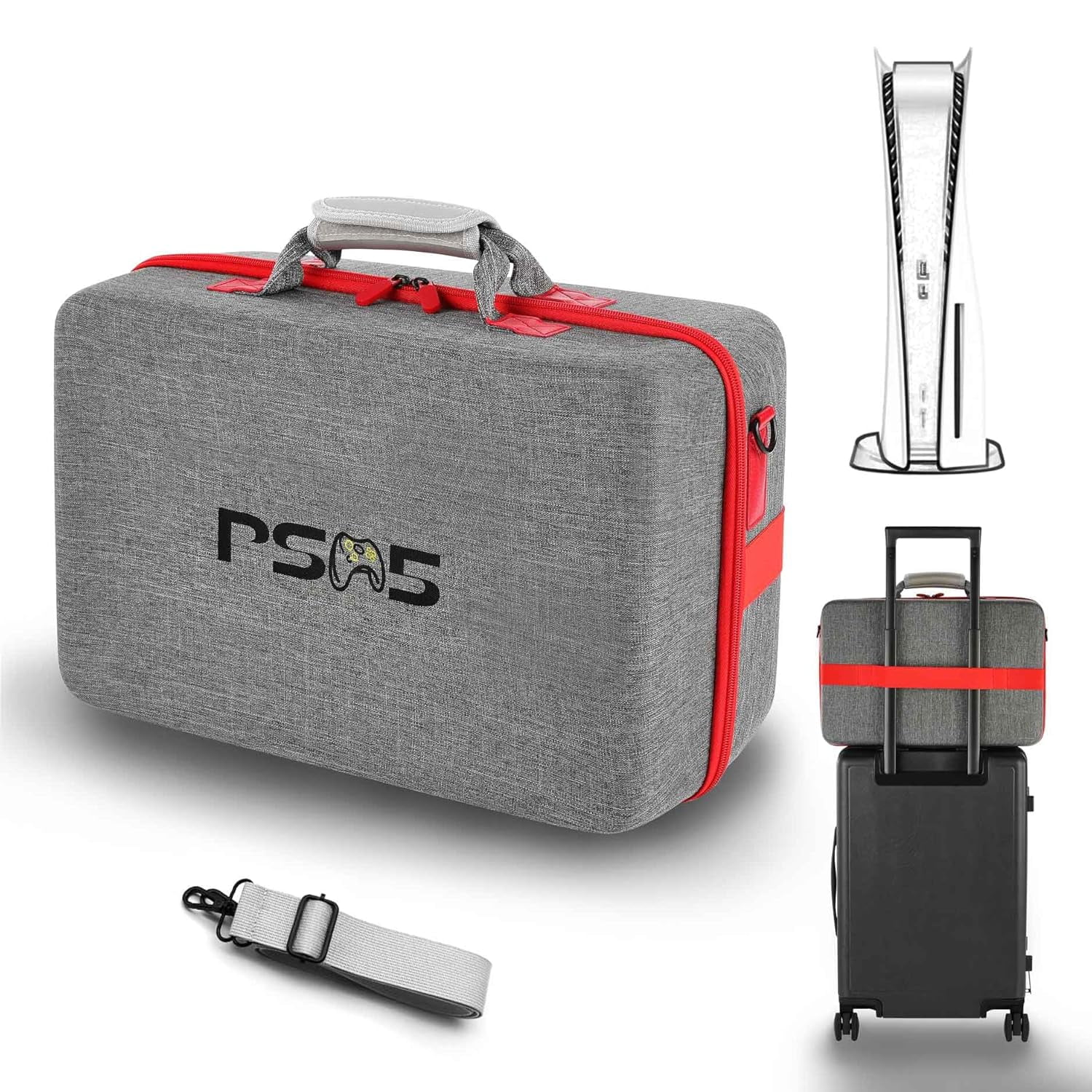 Carrying Case Compatible With PS5, Hard Shell Carry Case Travel Bag ...