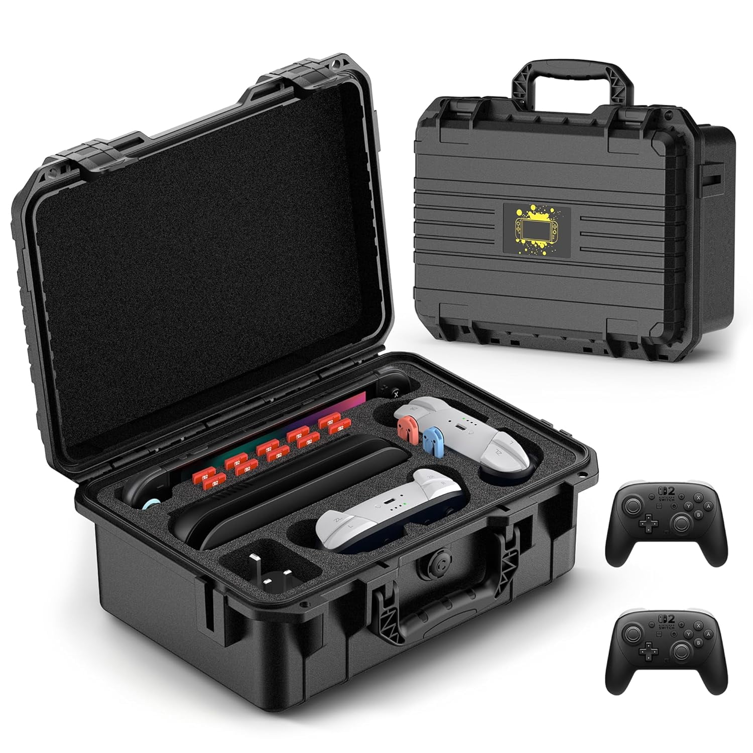 Carrying Case for Switch 2 Portable Travel Case with 2 Pro Controllers ...