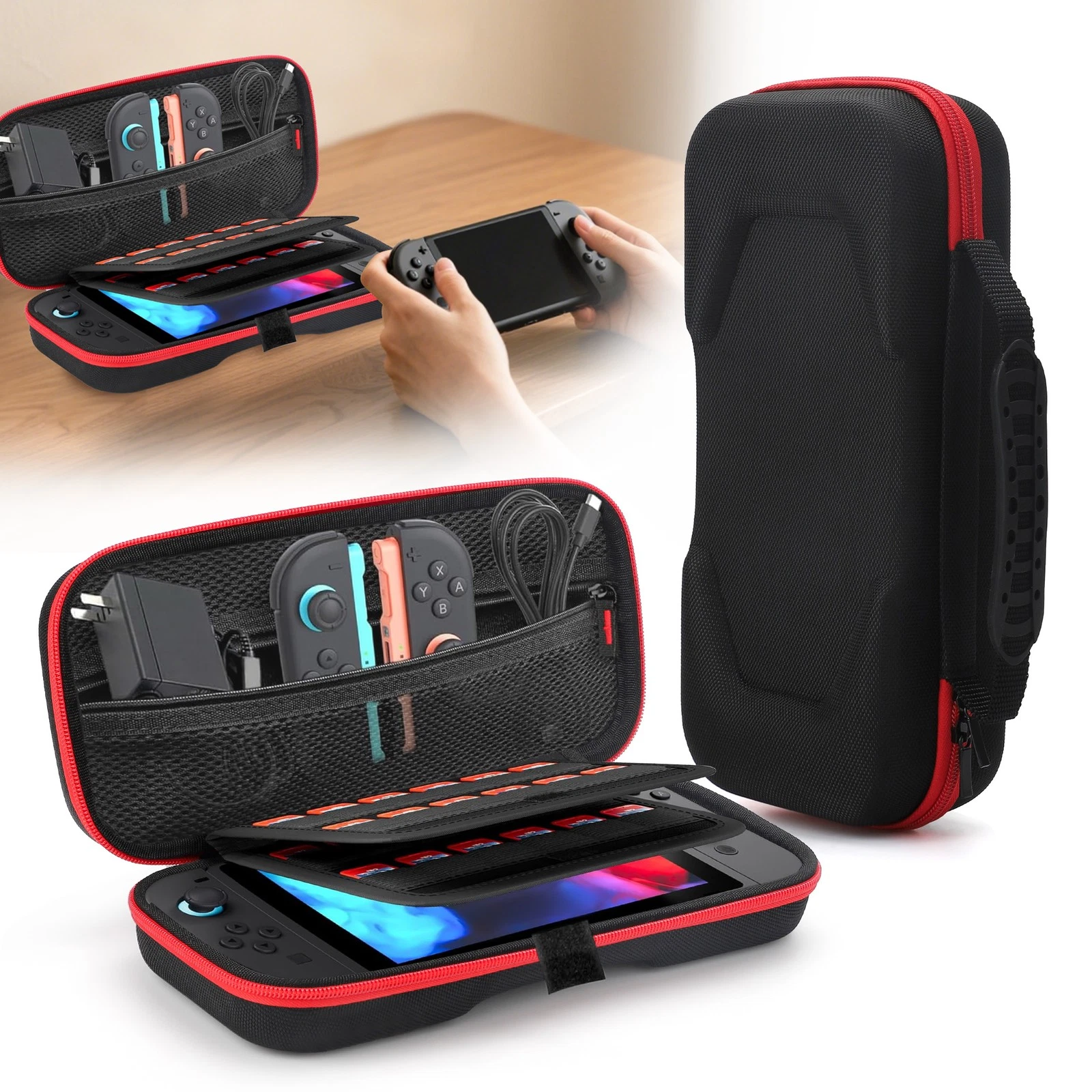 Carrying Case for Nintendo Switch 2 Portable Bag w/ 24 Game Cartridge ...