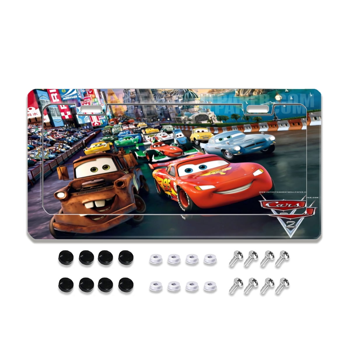 Cars 2 2-pack license plate frame, aluminum license plate cover ...