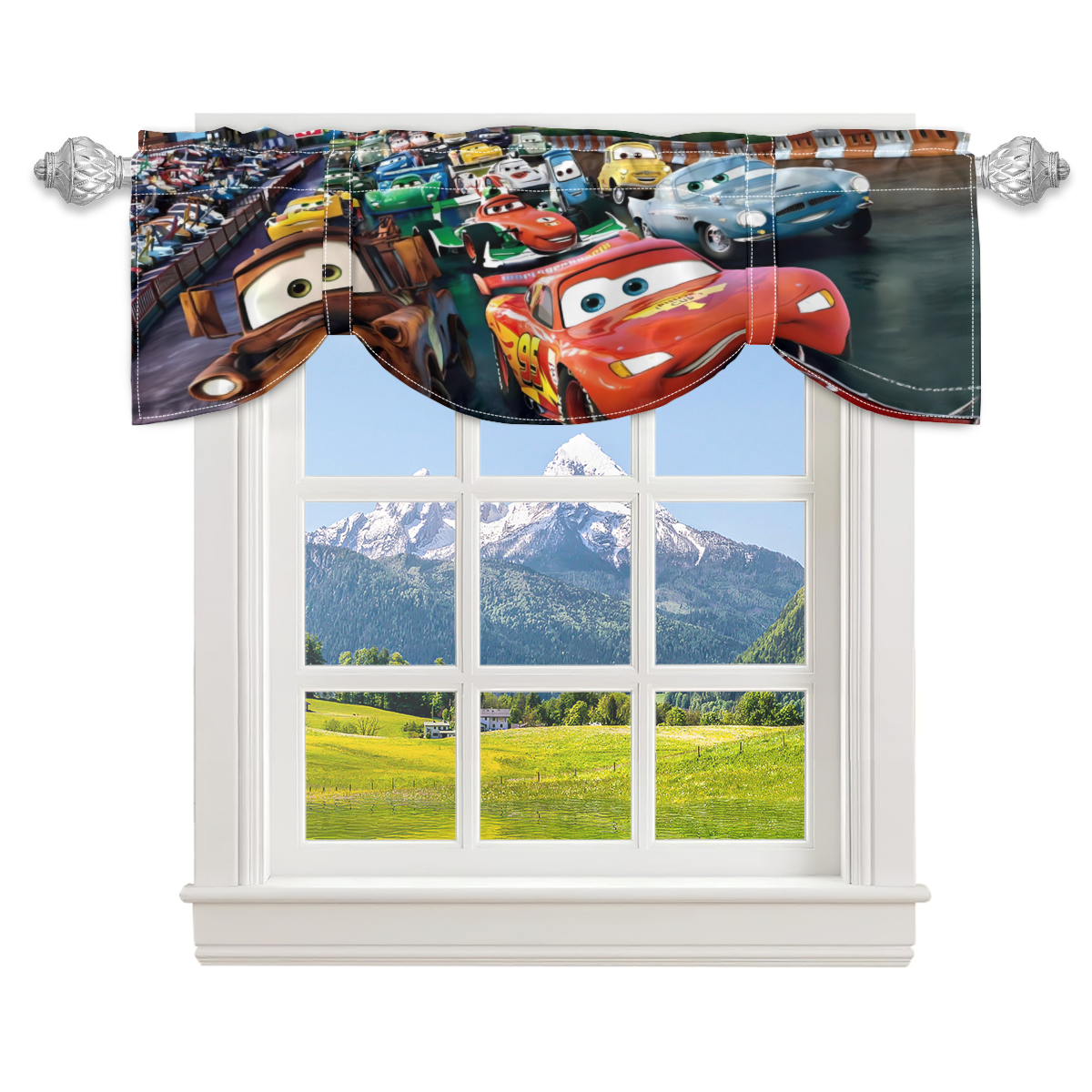 Cars 2 Blackout valance curtains waterproof soft rod pocket valance for ...