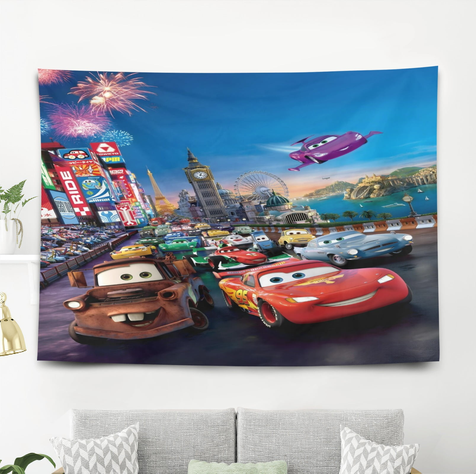 Cars 2 Flushing Tapestry - Horizontal（60"x40"） - Walmart.com