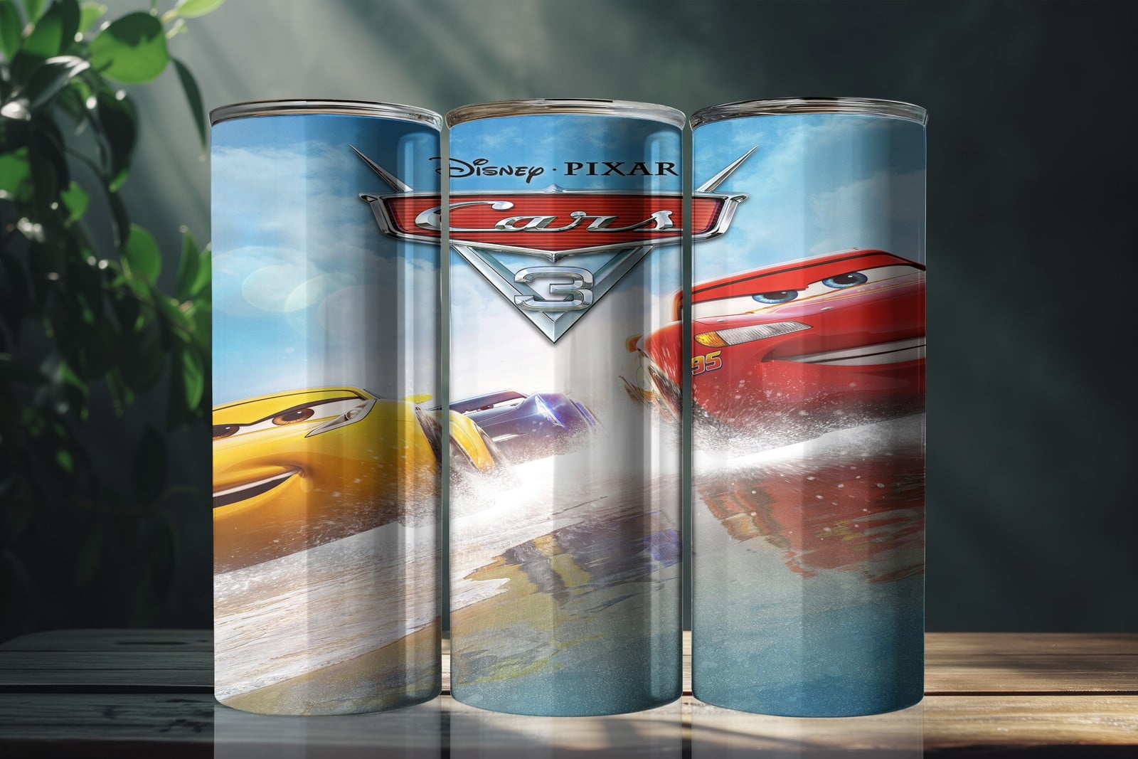 Cars 3 (2017) Movie Poster 20 Ounce Stainless Steel Tumbler Metal Straw ...