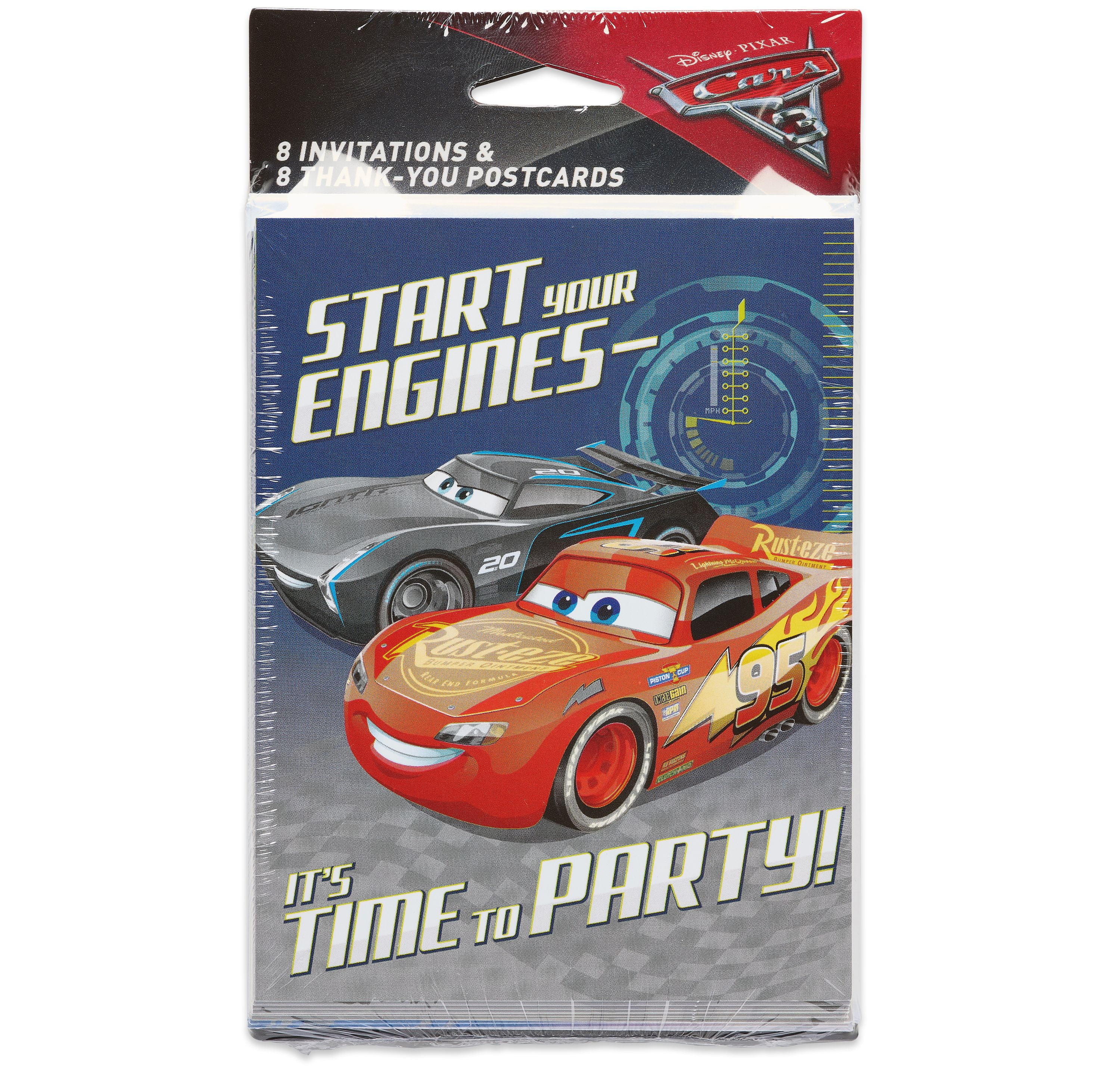 Cars 3 Party Invites and Thank You Combo Pack, 8ct - Walmart.com