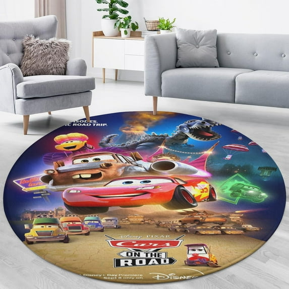 Cars 3 Round Floor Mat– Cozy, Durable, Decor-Ready.80x80cm,31.5" × 31.5 ...