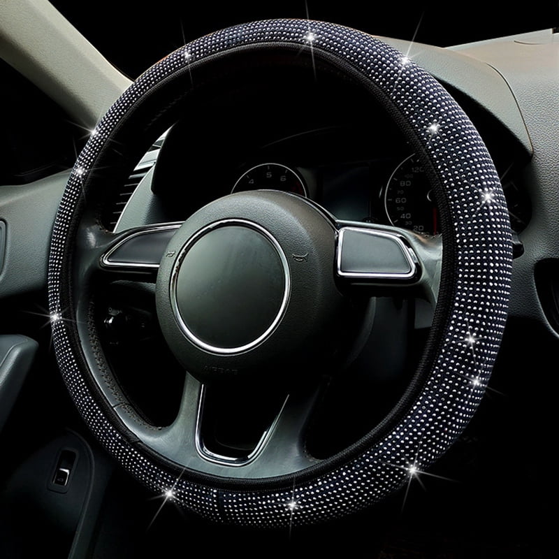 Cars Anti-Slip Crystal Steering Wheel Cover Auto Rhinestone Bling ...