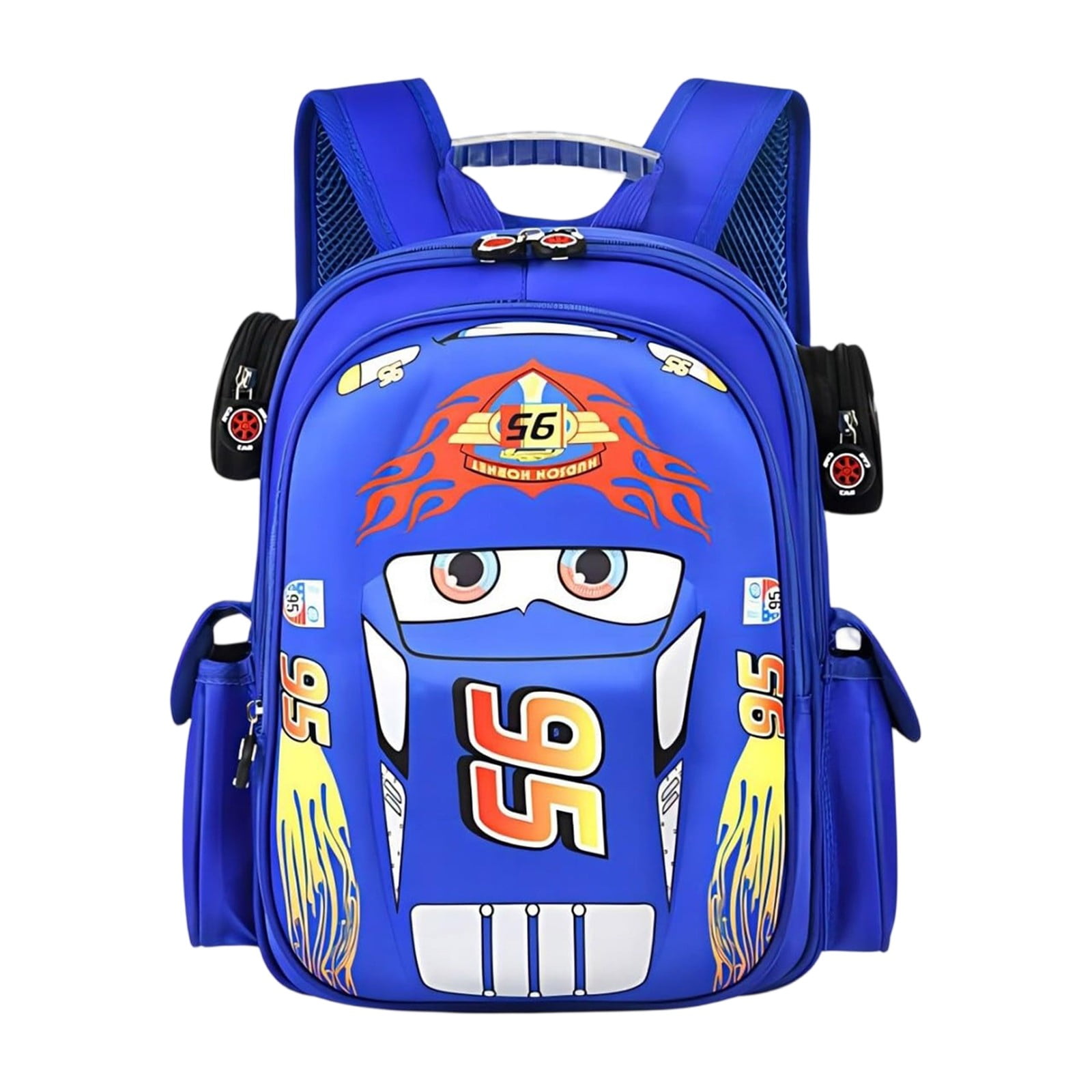 Cars Backpack – 14.5" Lightweight Cartoon School Bag with 3D Racing Car ...