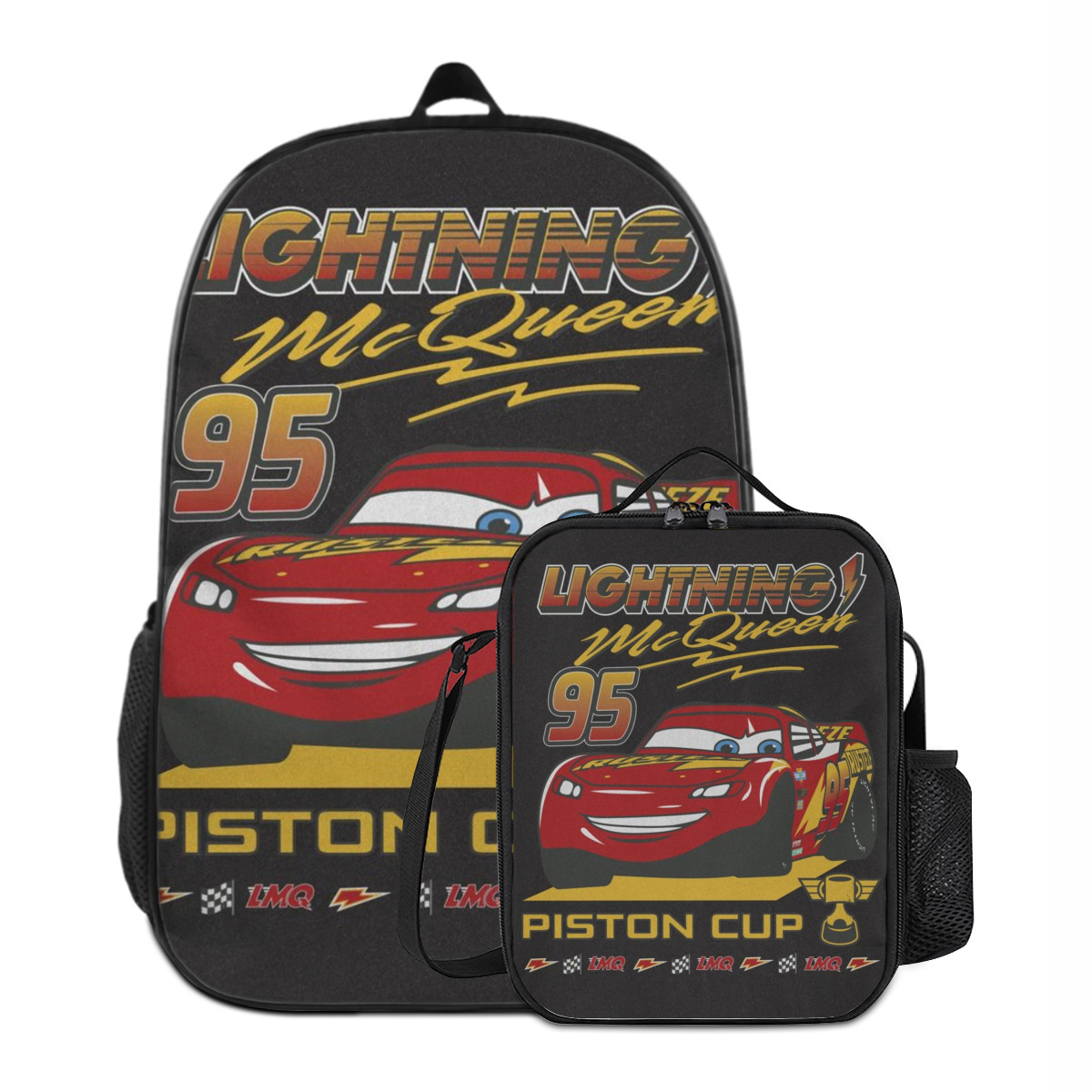 Cars Backpack with Insulated Lunch Box Set Unisex Travel Outdoor Gifts ...