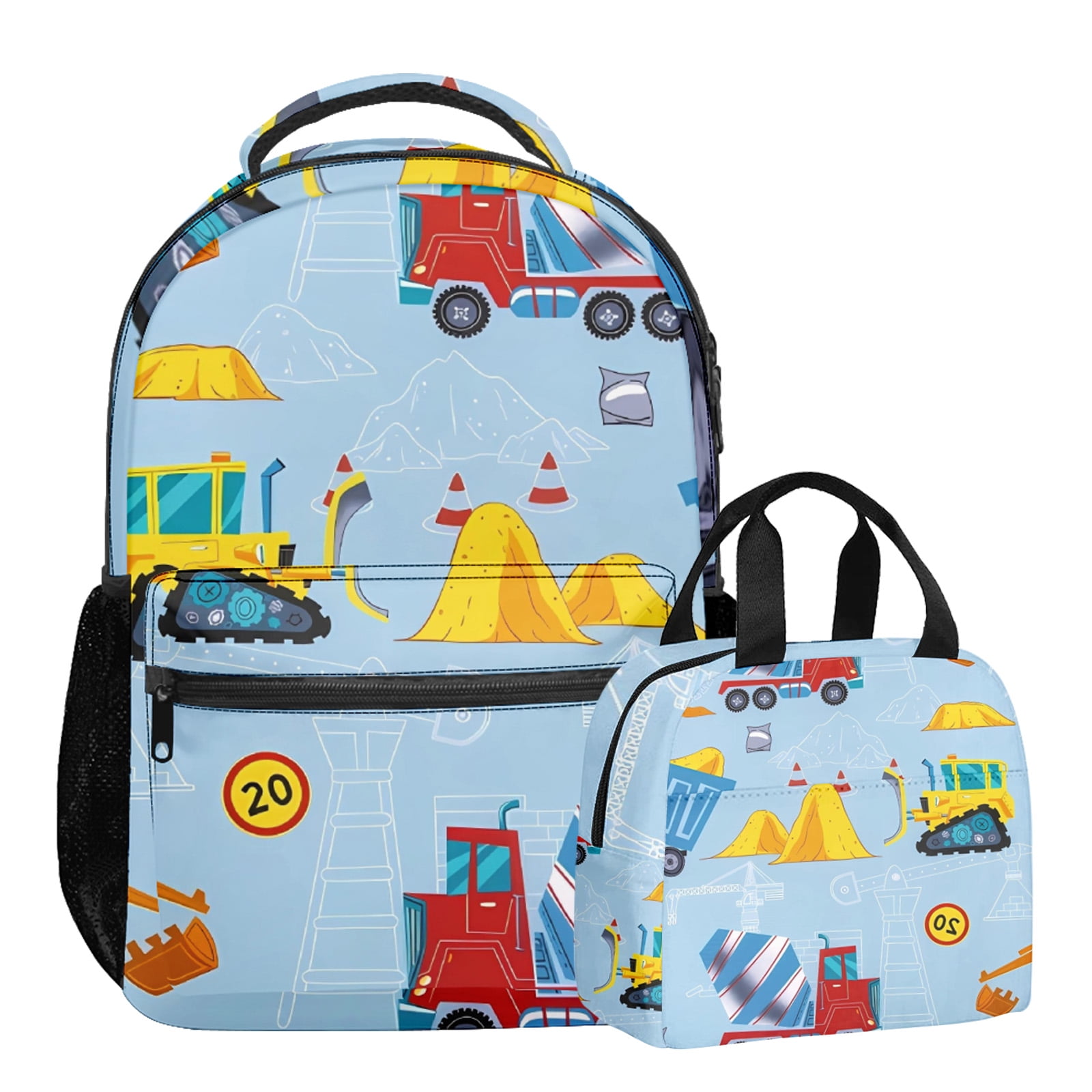 Cars Backpacks for School Lunch Bag Set Durable, Lightweight Student ...