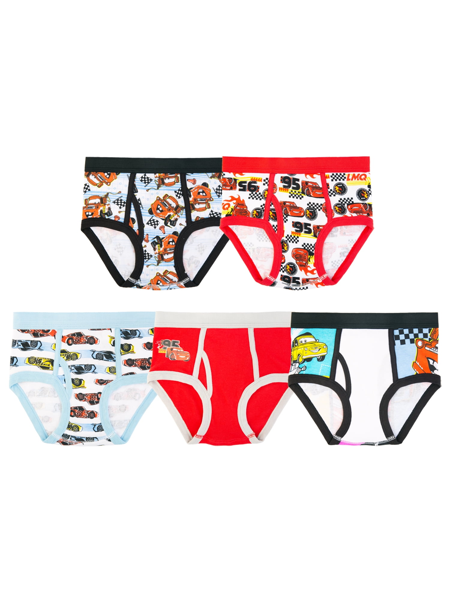 Cars Boys Cotton Brief Character Underwear, 5-Pack, Size 4-6 - Walmart.com