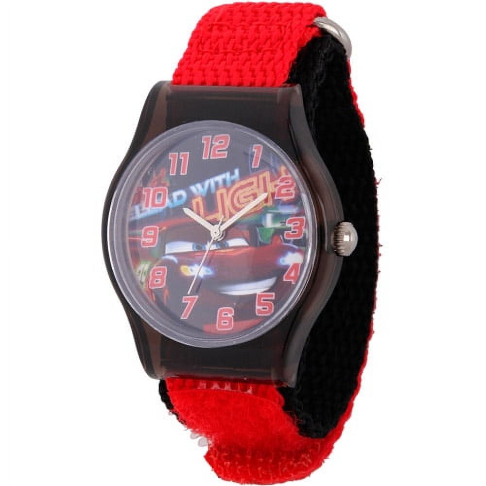 Cars Boys' Plastic Case Watch, Red Nylon Strap - Walmart.com