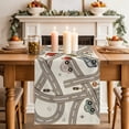 Cars Buses Table Runner, Winding Roads Buildings Trees Washable Cotton ...