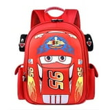 Cars Cartoon Red Racing Bag 3D Pocket Backpack Mini Red Racing Backpack ...