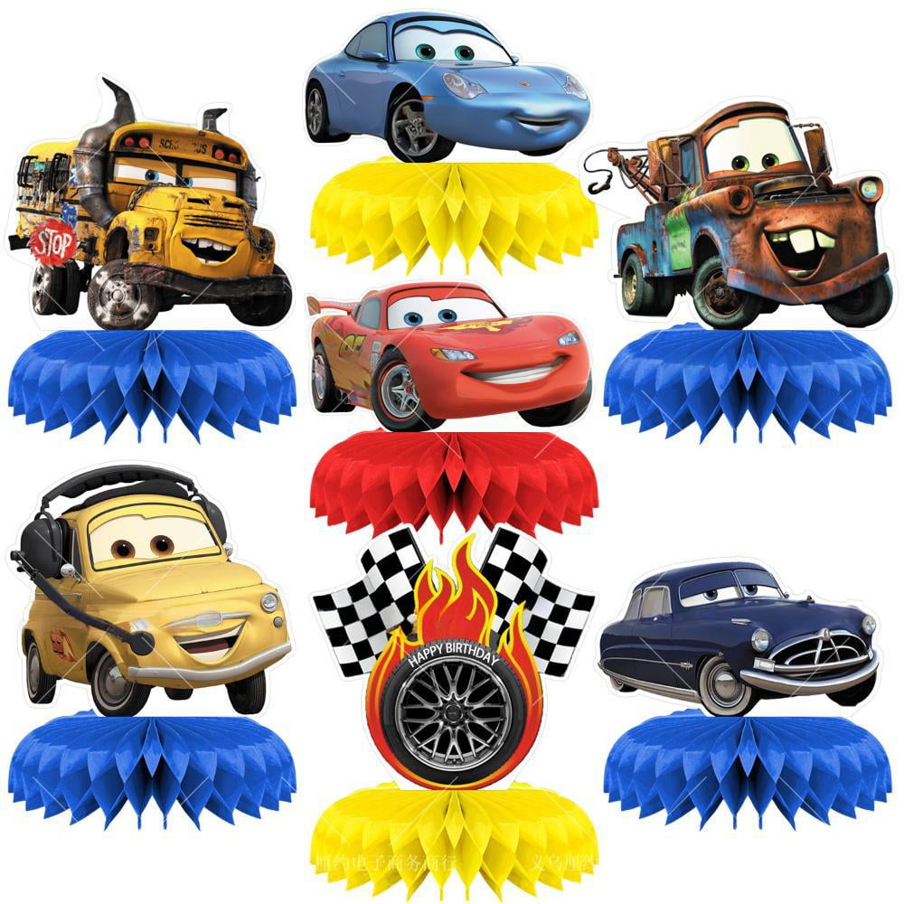 Cars Centerpieces, 7 pcs Cars Birthday Party Table Centerpieces Set ...