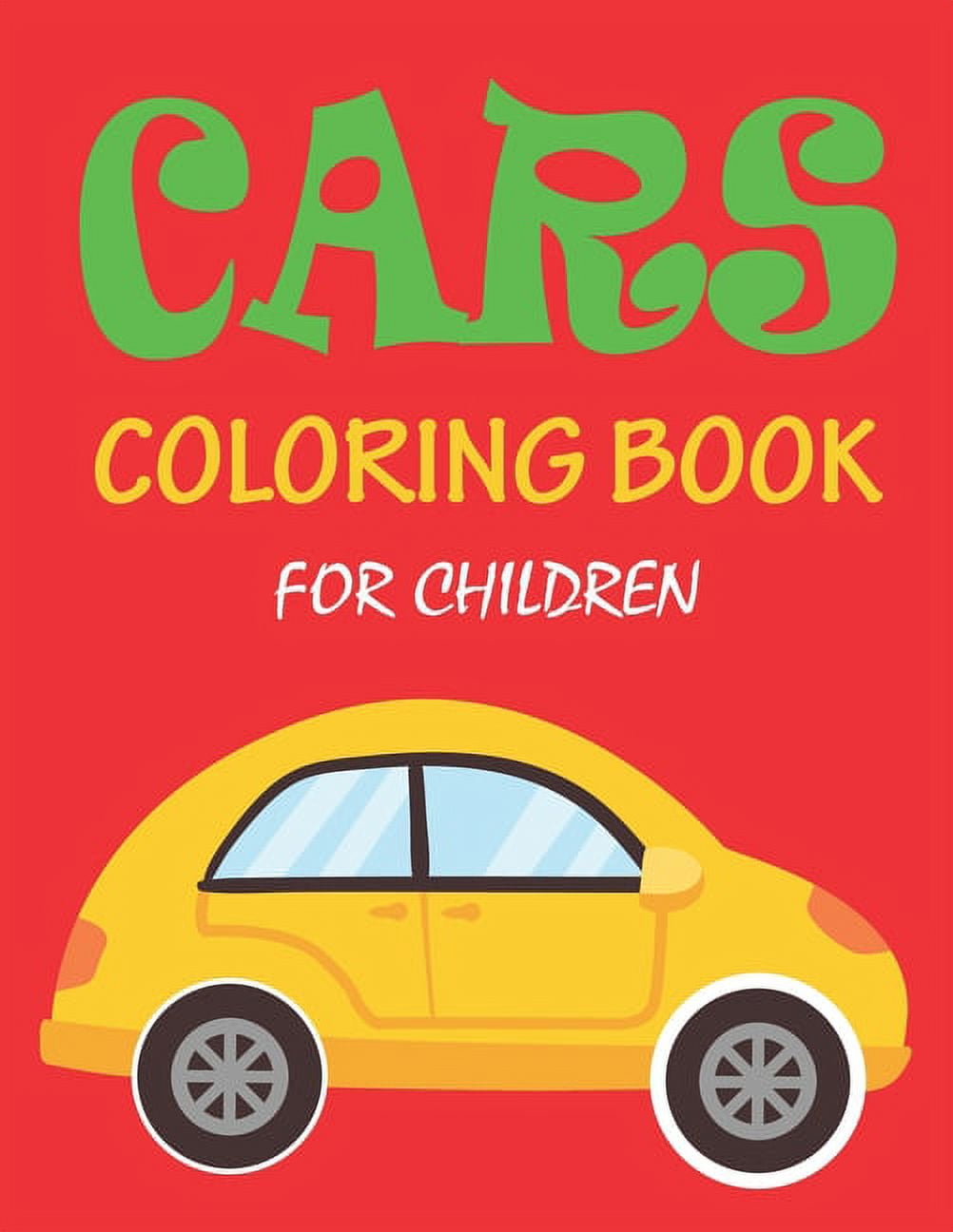 Cars Coloring Book for Children: 56 Pages cute coloring book for boy ...