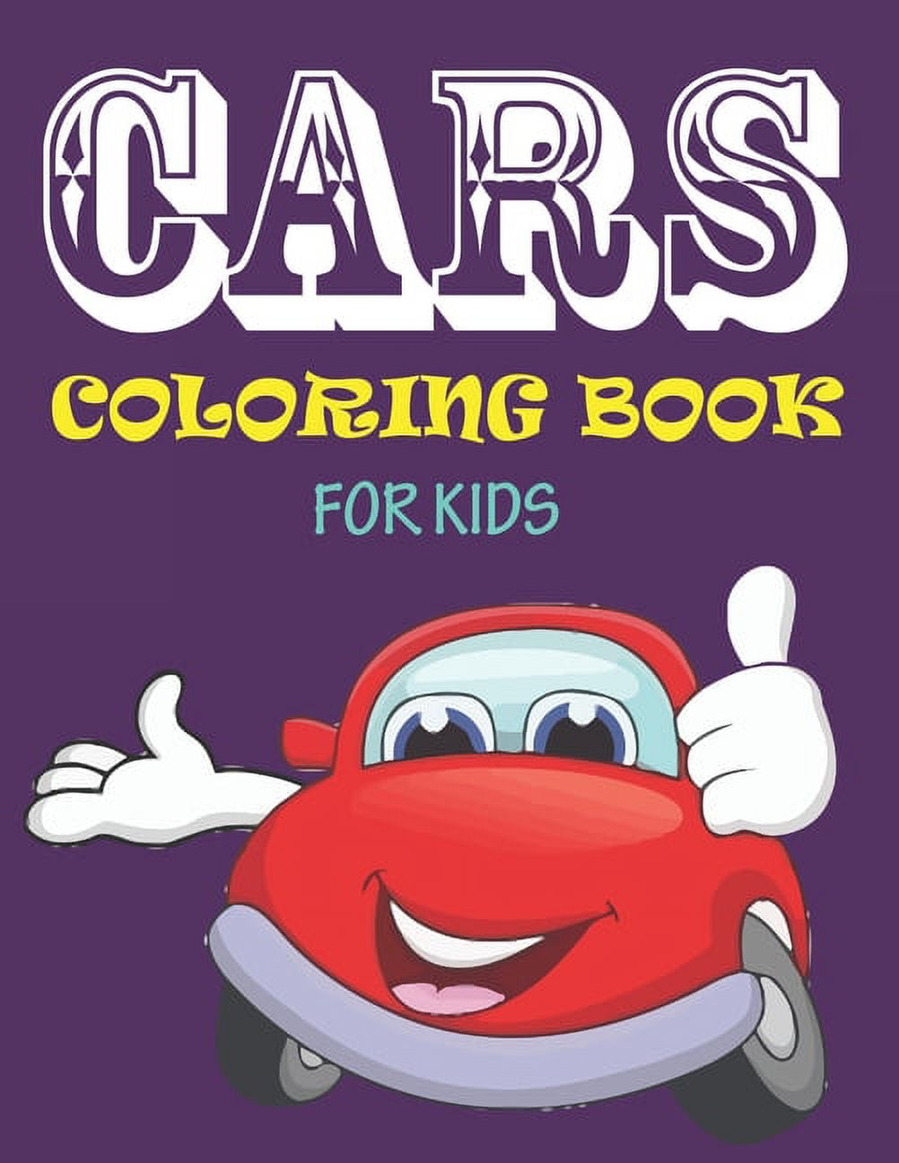 Cars Coloring Book for Kids: 56 Pages cute car coloring book for boy ...